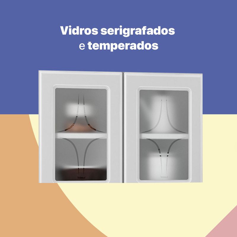Cozinha de Aço Compacta 3 Peças Amanda Multimóveis CR6066 Branco Cozinha de Aço Compacta 3 Peças Amanda Multimóveis CR6066 Branco