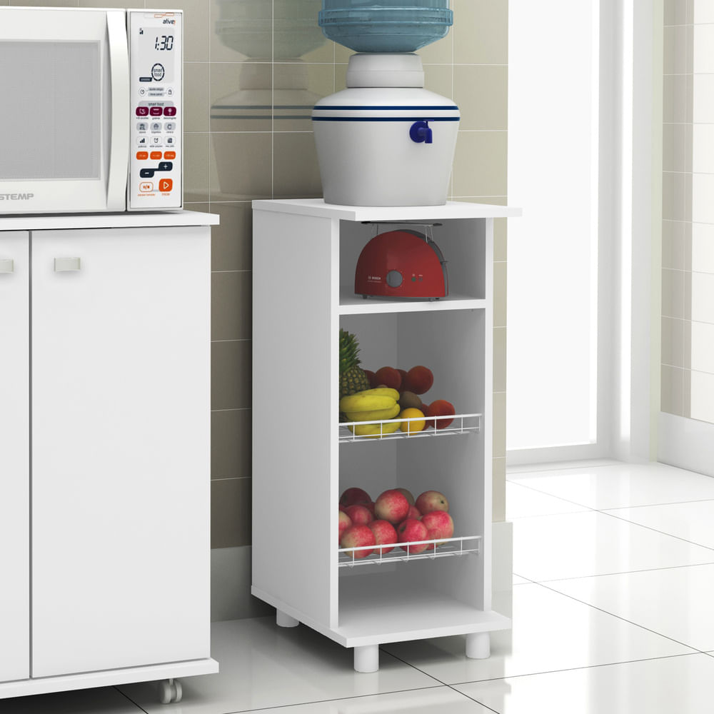 Balcão Fruteira Multiuso Multimóveis CR20001 Branco - Multimóveis