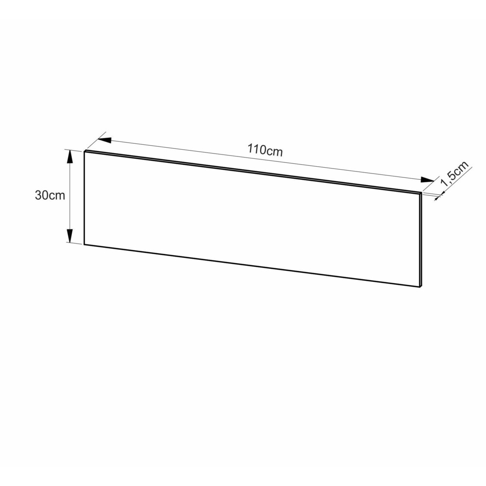 Painel Divisor de Mesa 110cm Multimóveis CR25265 Preto - Multimóveis